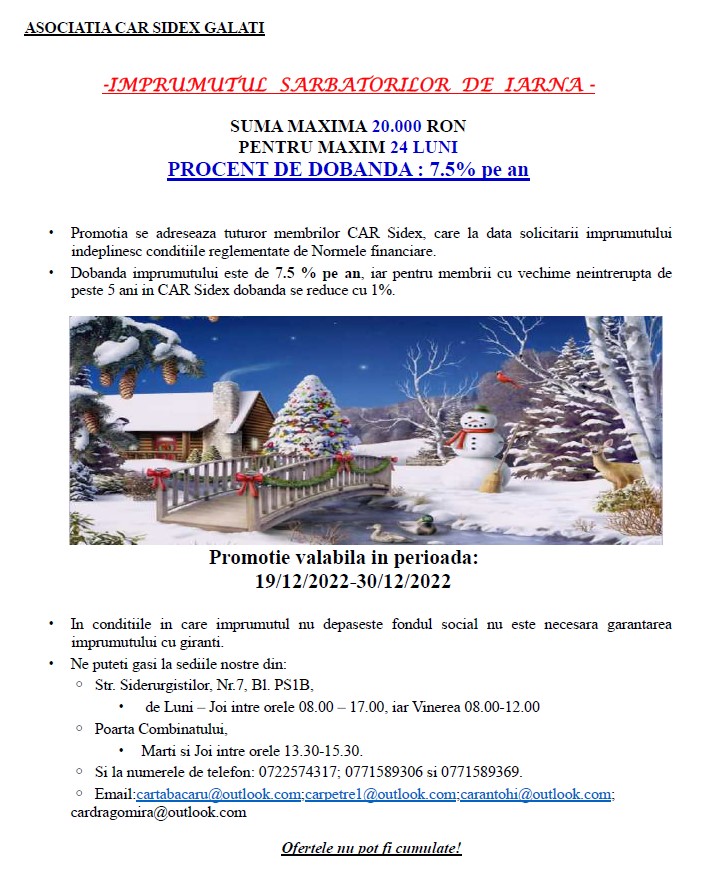 CAR Sidex – Casa de Ajutor Reciproc Sidex Galati